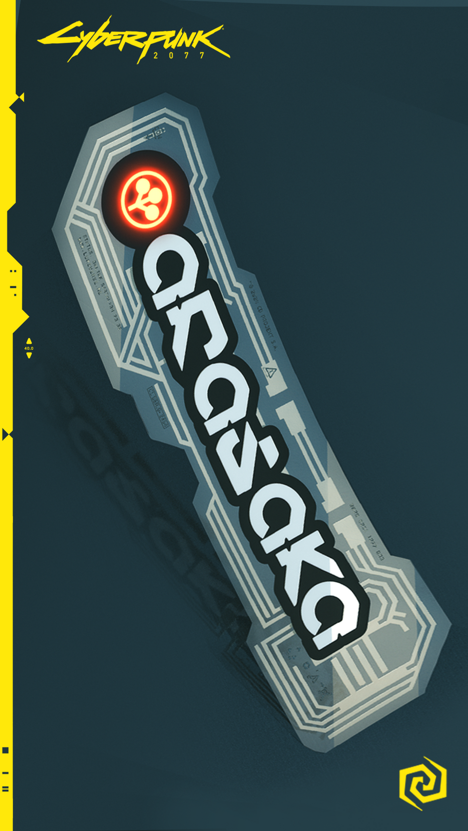 NEONWARE ARASAKA 🥷🤖🔴 STICKER Cyberpunk 2077 Official – Lumiverse